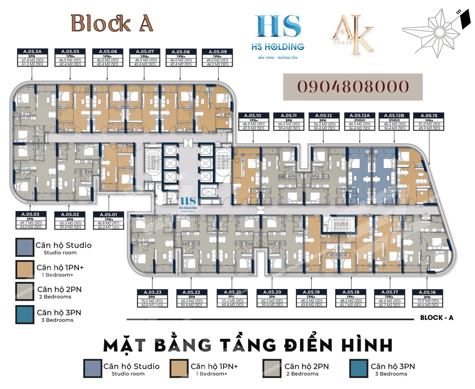 AK TOWER THUẬN AN - BẢNG GIÁ CHỦ ĐẦU TƯ 8/2025
